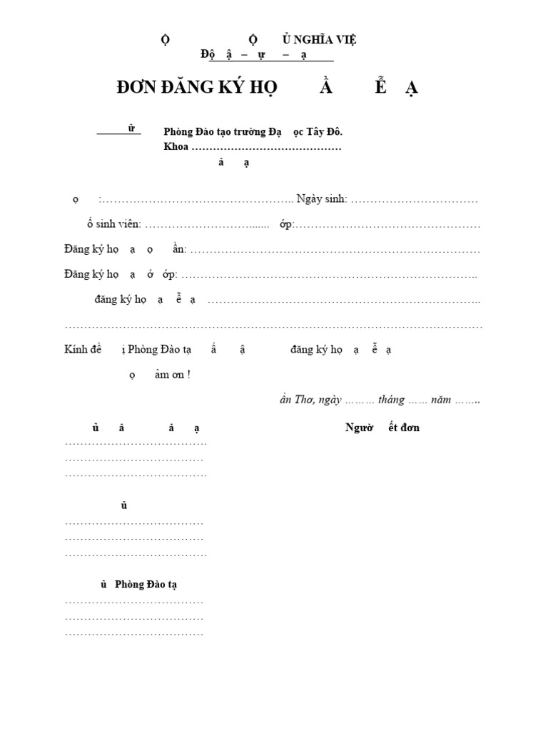 Mau Don Dang Ky Hoc Lai Tre Han | PDF Mau Don Dang Ky Hoc Lai Tre Han | PDF