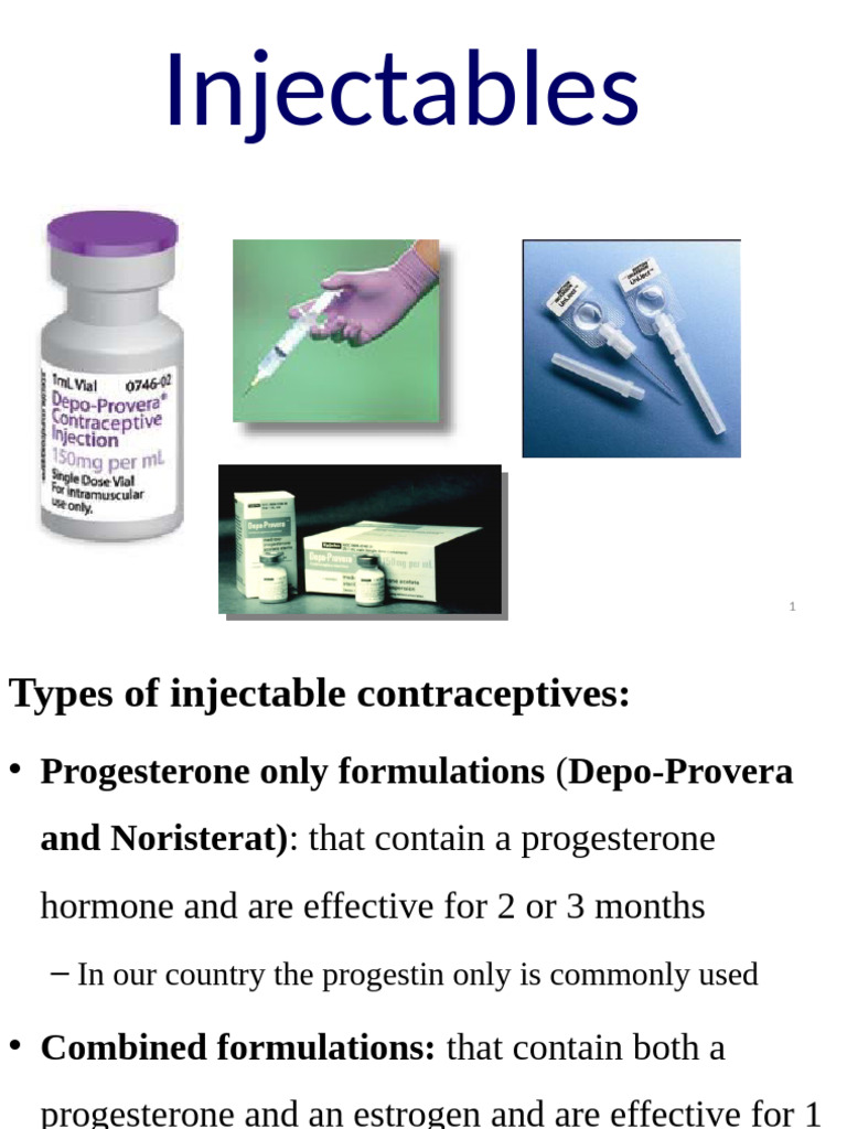 Types and Benefits of Injectable Contraceptives | PDF | Women's Health ...