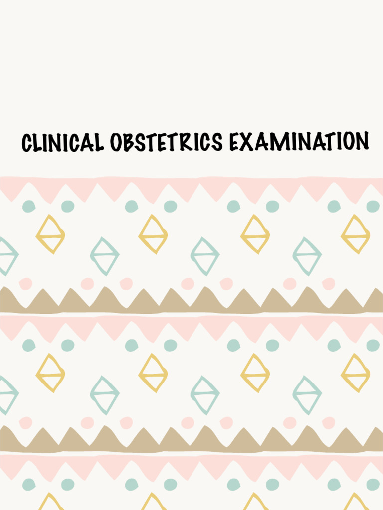 Clinical Obstetrics Examination Guide | PDF | Abdomen | Uterus