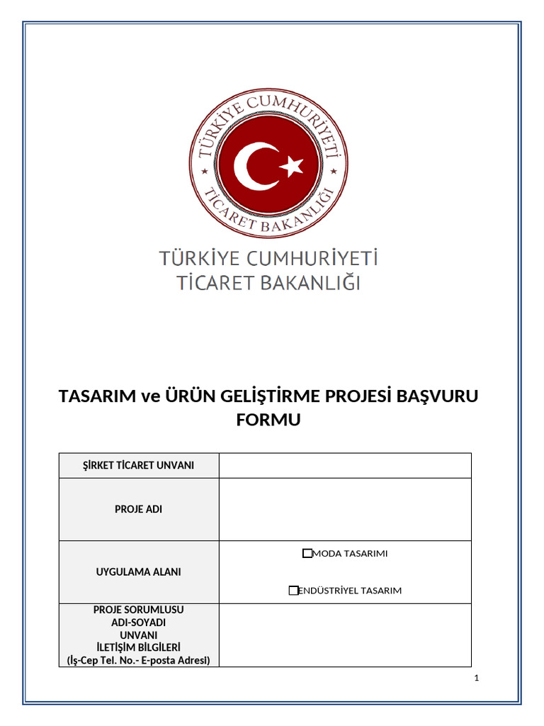 Proje Basvuru Formu | PDF