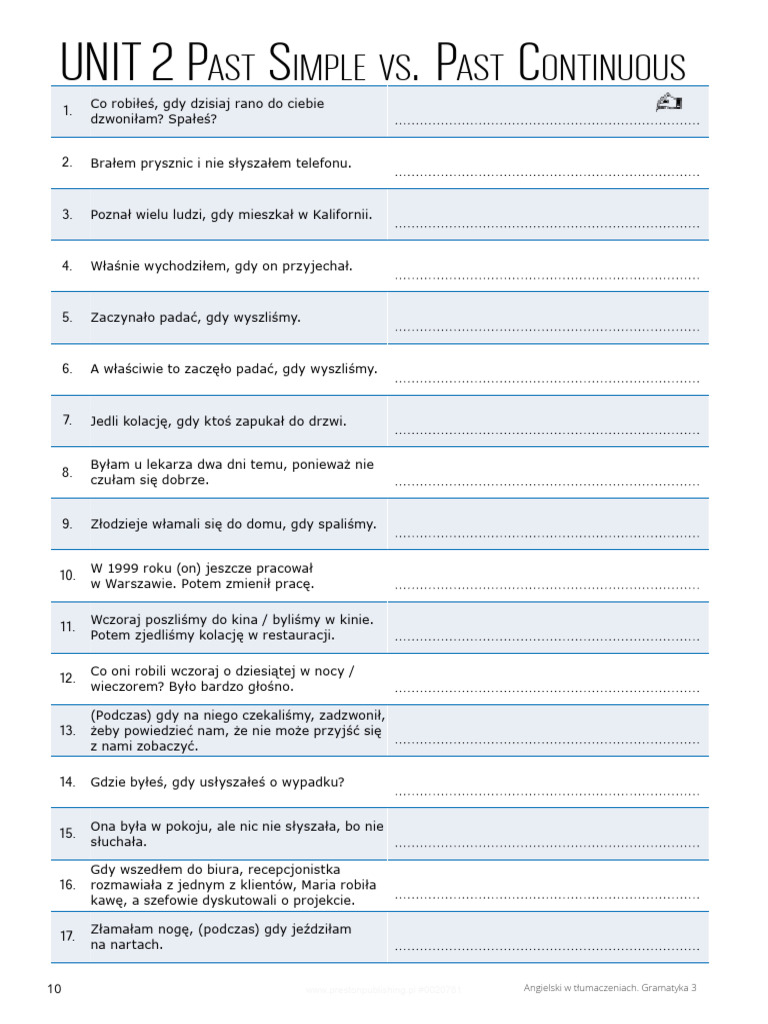 02 Past Simple Past Continuous | PDF