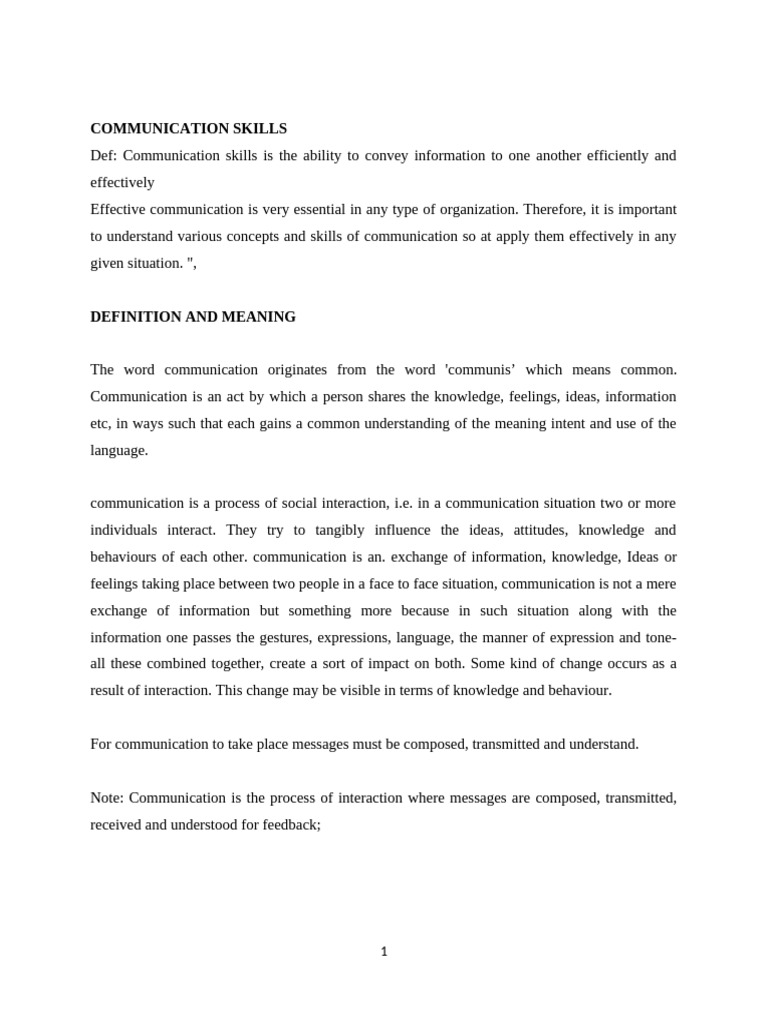Essential Communication Skills Explained | PDF | Communication ...
