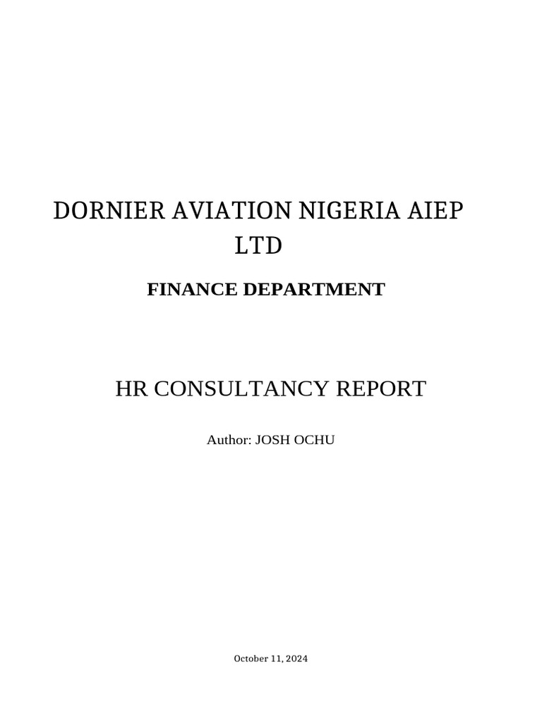 DANA FINANCE DEPARTMENT COMPREHENSIVE HR CONSULTANCY REPORT .Docx ...