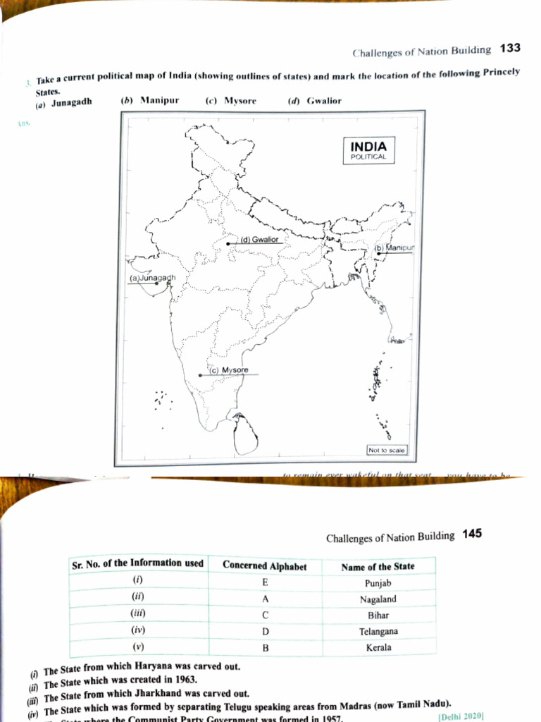 Map & Cartoon Based Questions Part 1 | PDF | Partition Of India | Two ...