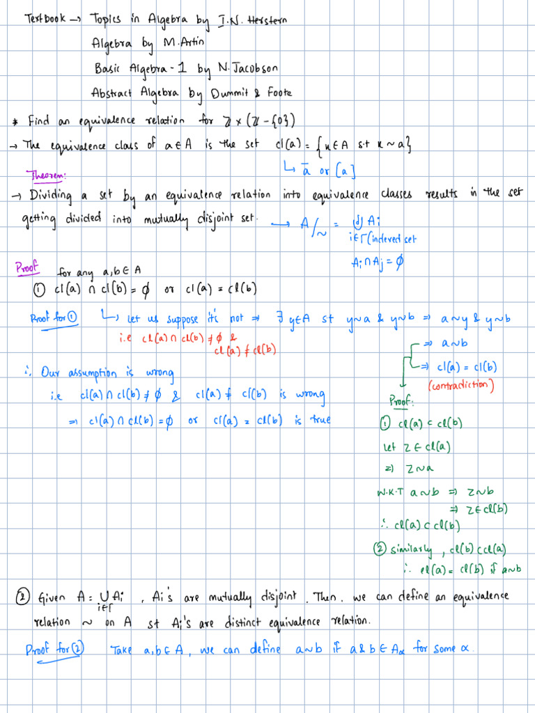 Algebra Equivalence Relations | PDF | Algebra | Abstract Algebra