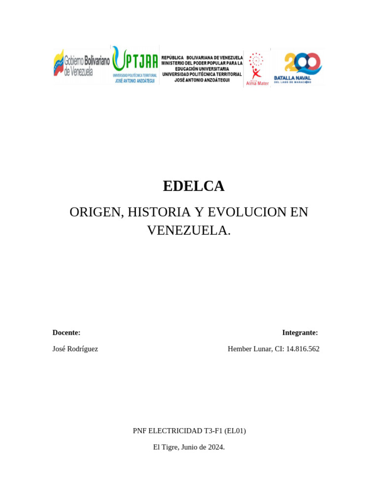 Historia y Evolución de EDELCA en Venezuela | PDF | Ingenieria ...