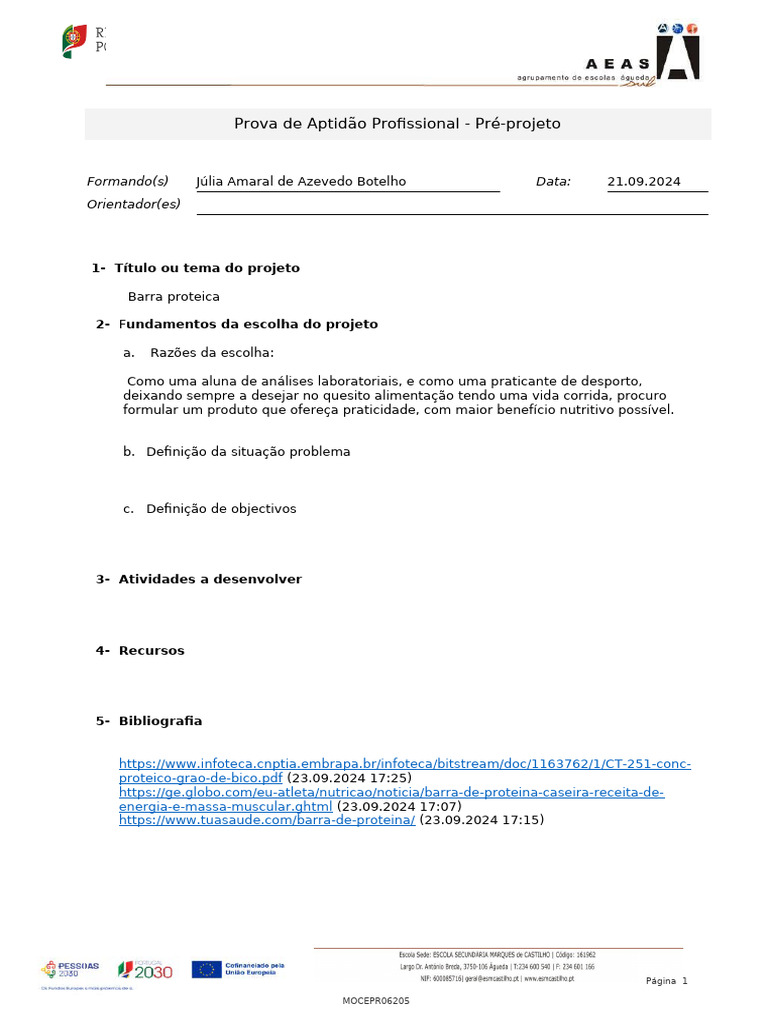 Mocepr06205 Pré-Projeto Pap | PDF