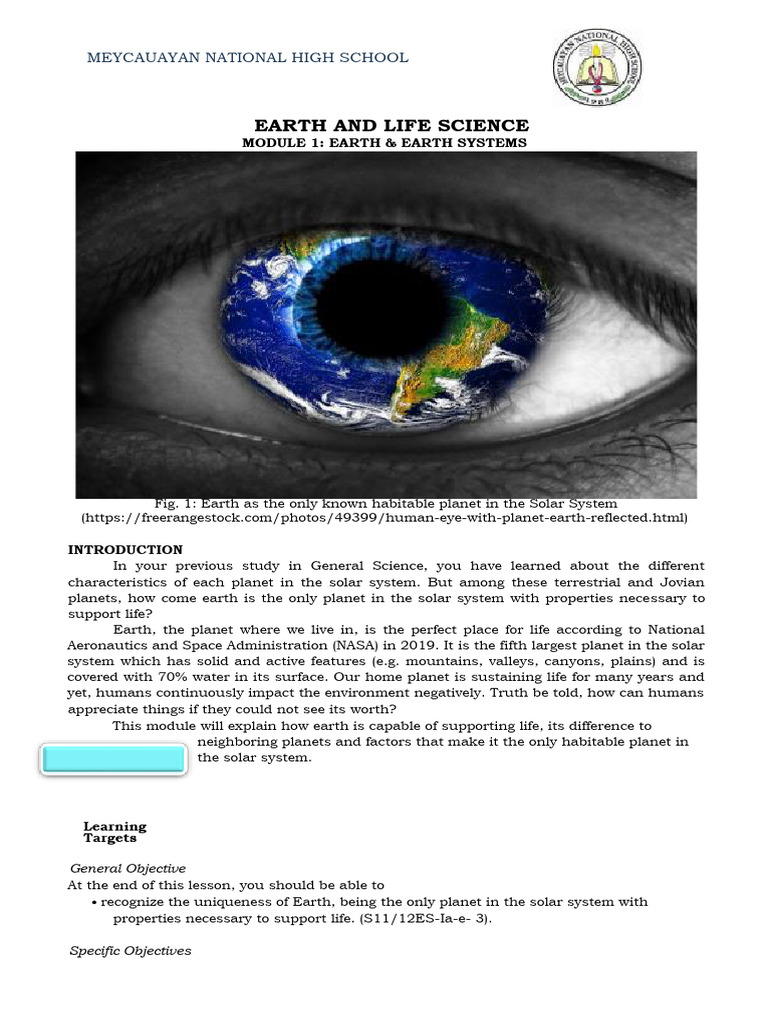 Earth's Uniqueness in Supporting Life | PDF | Atmosphere | Planets