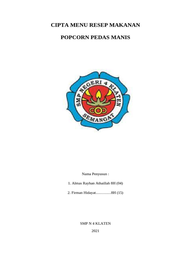 Cipta Menu Resep Makanan | PDF