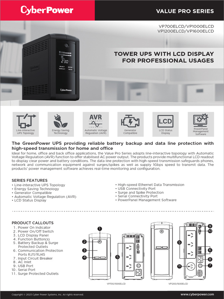 CyberPower DS VP700-1600ELCD AU en v3 | PDF | Power Supply | Electrical ...