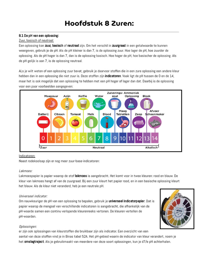 Hoofdstuk 8 Zuren | PDF