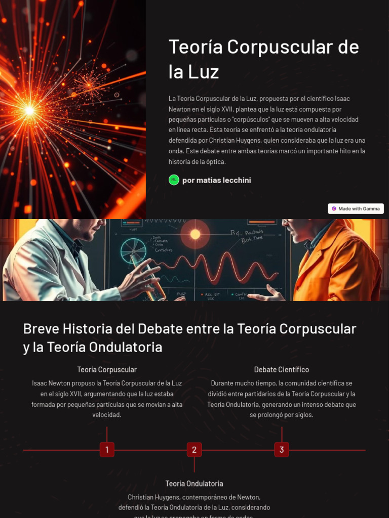 Teoria Corpuscular de La Luz | PDF | Ligero | Olas