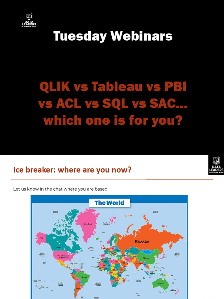 WC043 - QLIK Vs Tableau Vs PBI Vs ACL Vs SQL Vs SAC Which Is The One For You | PDF | Information ...