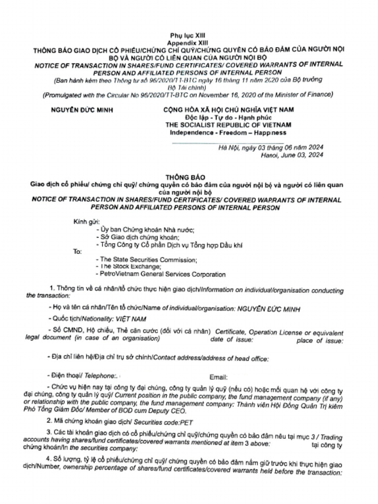 MzJlN2FjMzQtOGNjYi00 - 20240604 - 20240604 - PET - TB GIAO DICH CO PHIEU NNB NGUYEN DUC MINH ...