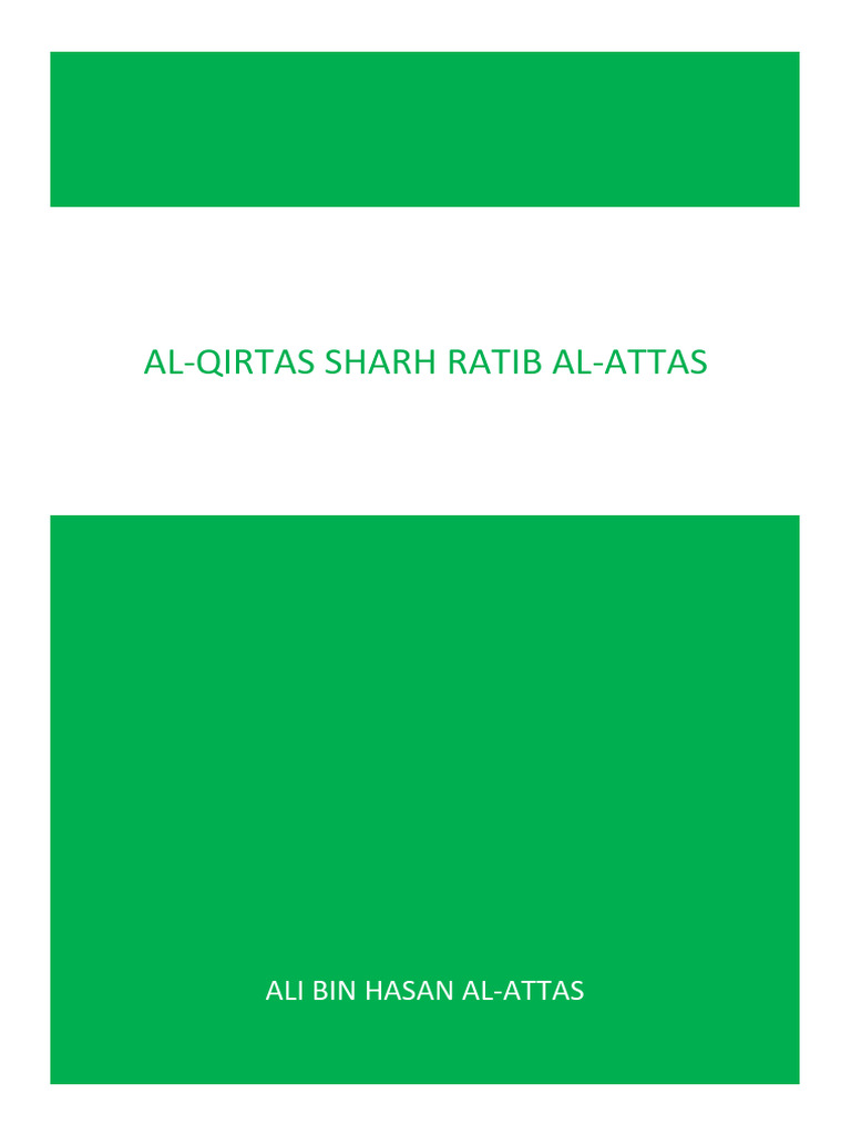Al Qirtas Sharh Ratib Al Attas Ali Bin Hasan Al Attas | PDF
