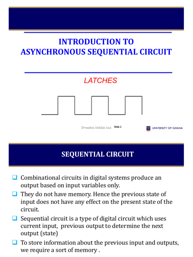 Session 6 - Asynchronous - Sequential - Circuit | PDF | Logic Gate ...