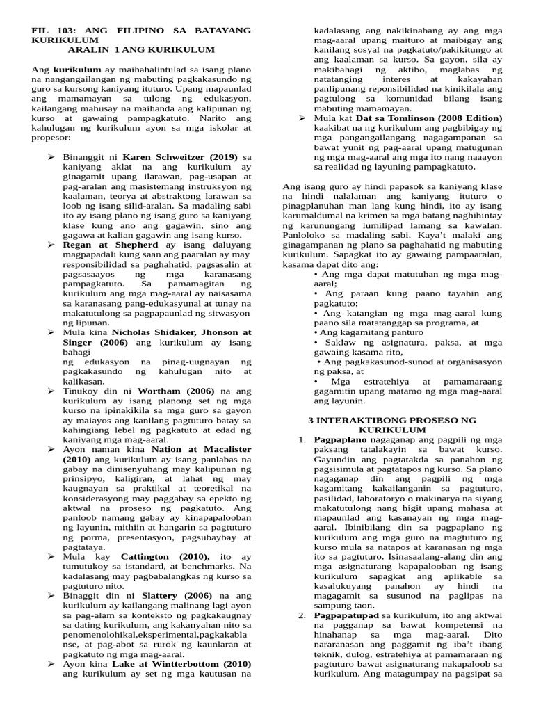Fil 103 - Modyul (1-3) | PDF