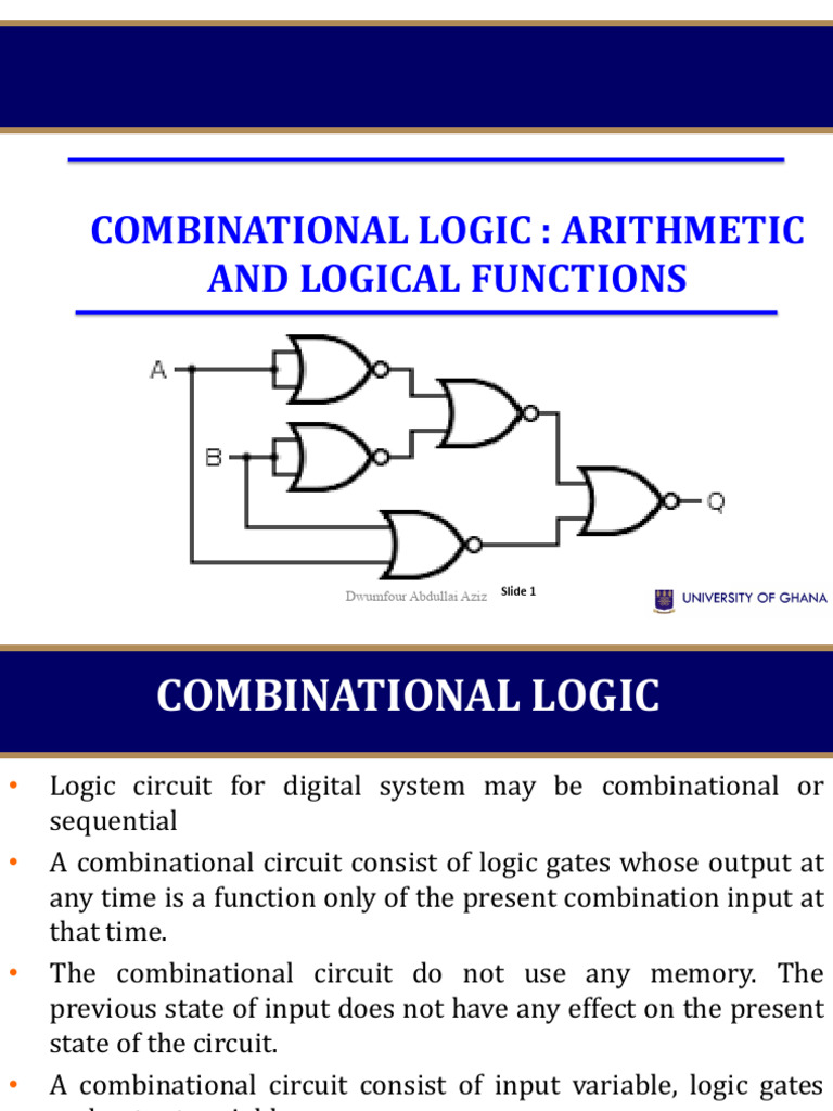 Session 4 - Comb Logic-Arith - Logic Functions | PDF | Subtraction | Logic Gate