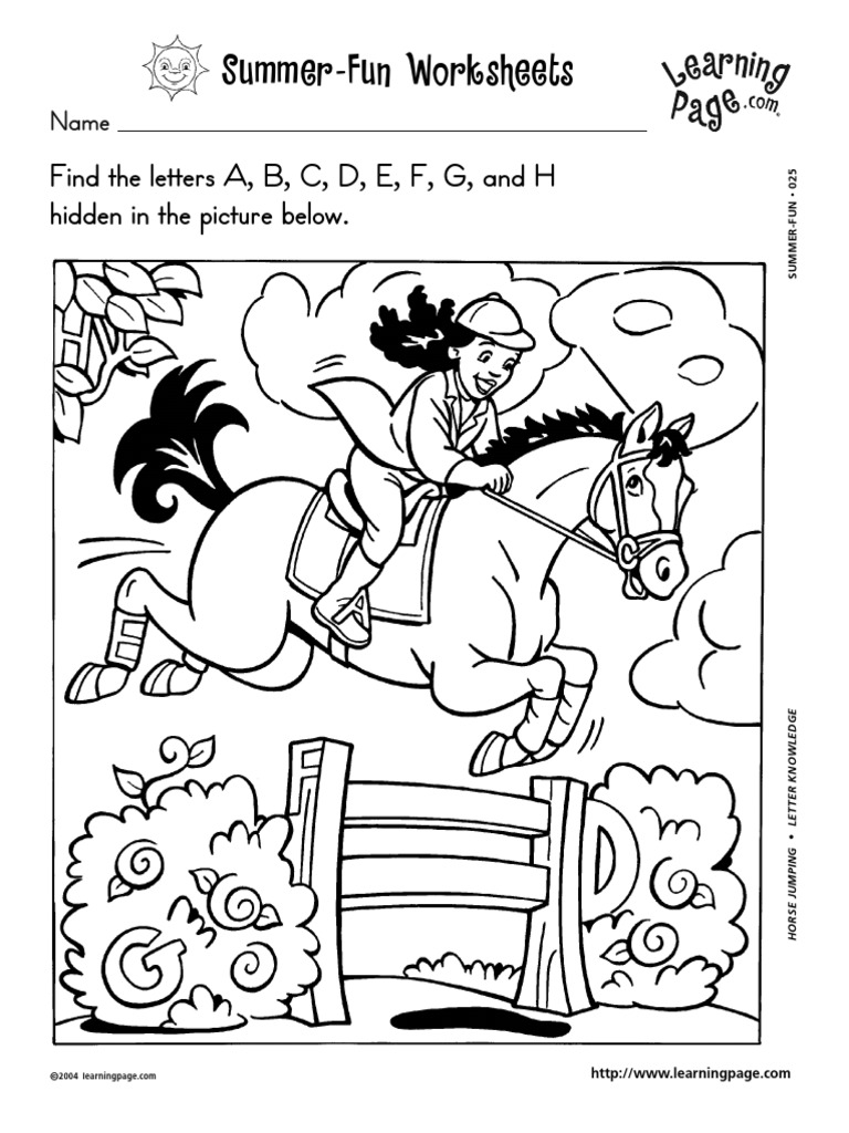 Summer Fun: Letter Search Puzzle | PDF