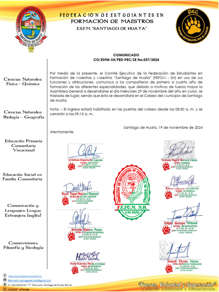 Comunicado 037-2024 | PDF