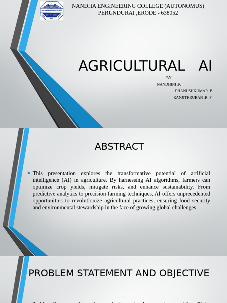 Agricultural Ai (Autosaved) - 2 | PDF | Agriculture | Artificial Intelligence