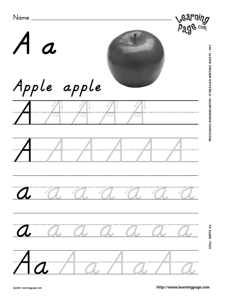 Alphabet - Writing Sheets | PDF | Childhood | Schools