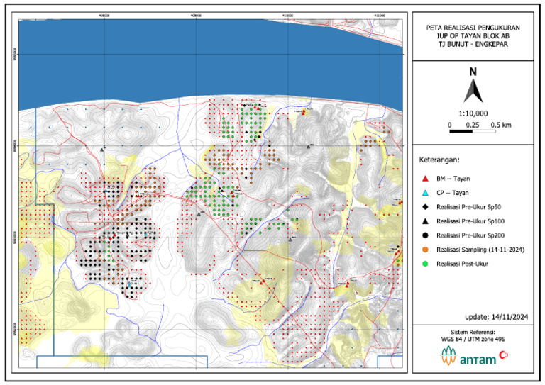 IUP OP TYN - Peta Realisasi Pengukuran TJB - EKP | PDF