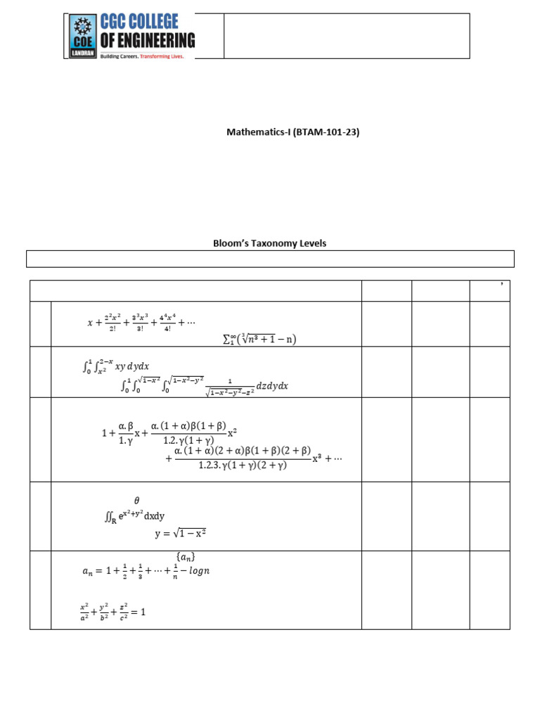Engg. Mathematics Assignment 2 - 2024 | PDF | Integral | Limit (Mathematics)