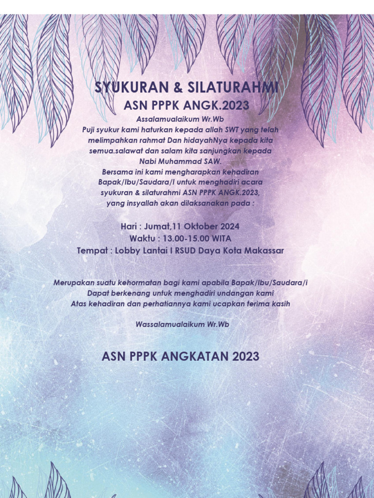 Undangan Asn PPPK 2024 | PDF