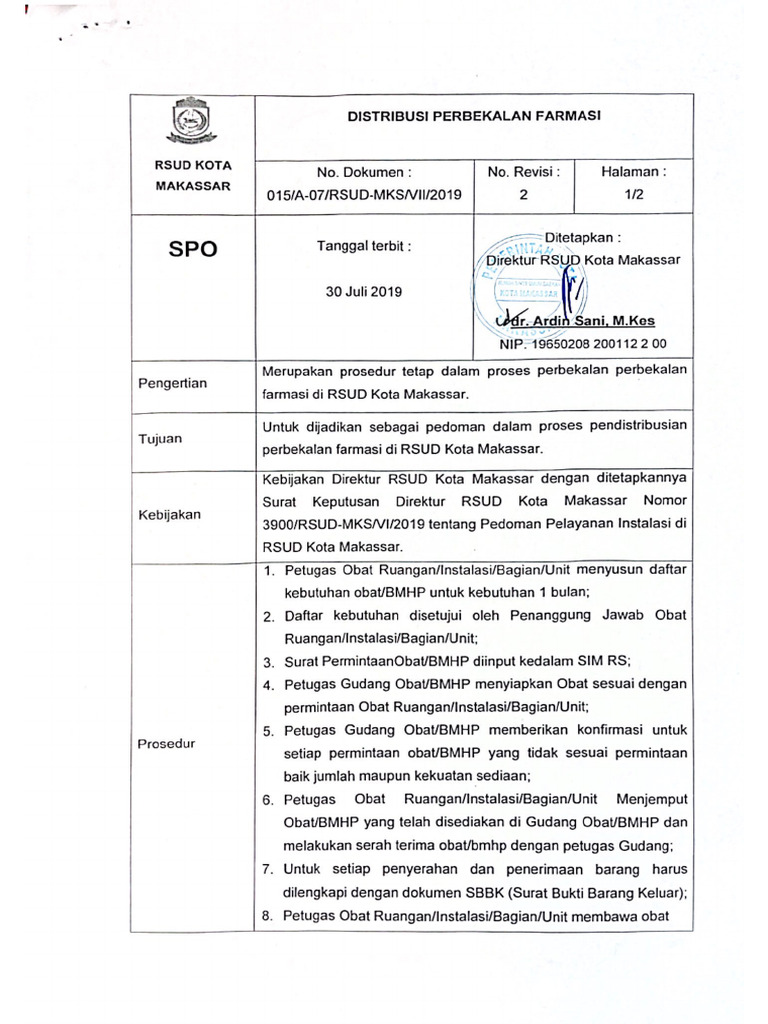 Distribusi Perbekalan Farmasi | PDF