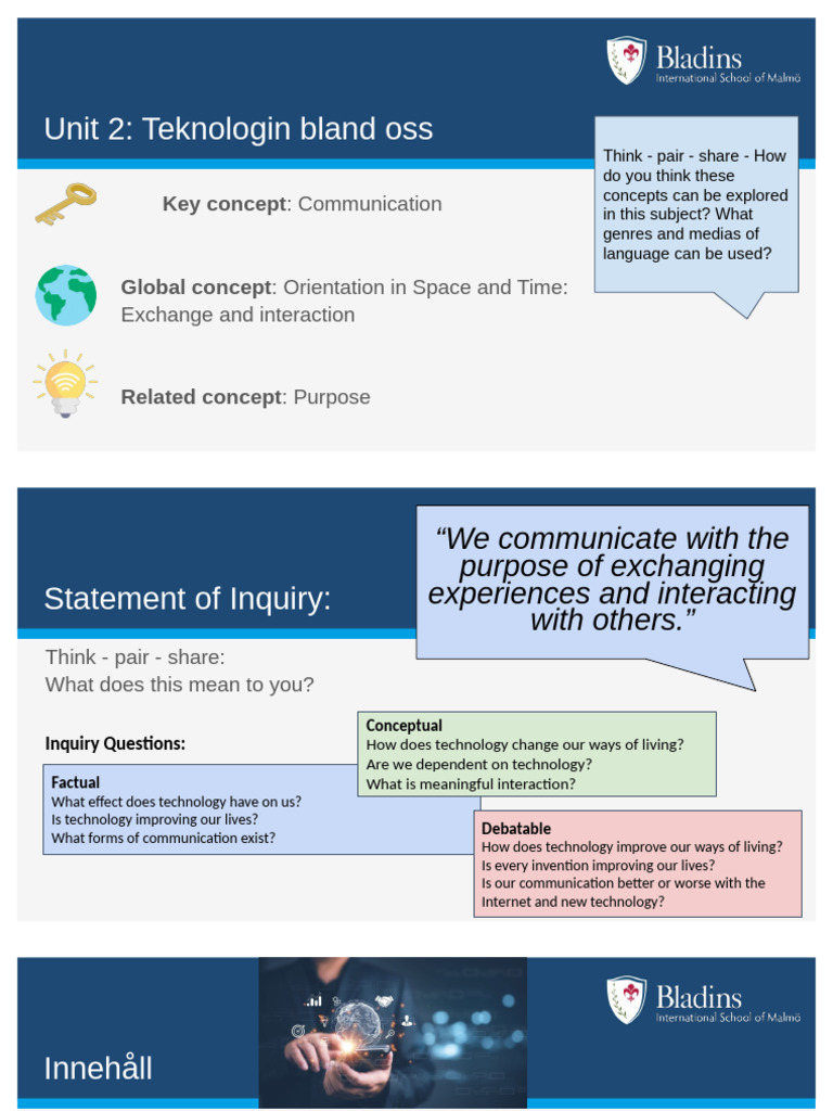 G9, Unit 2 - Tekniken Ibland Oss VE Intro | PDF | Grammar | Linguistics