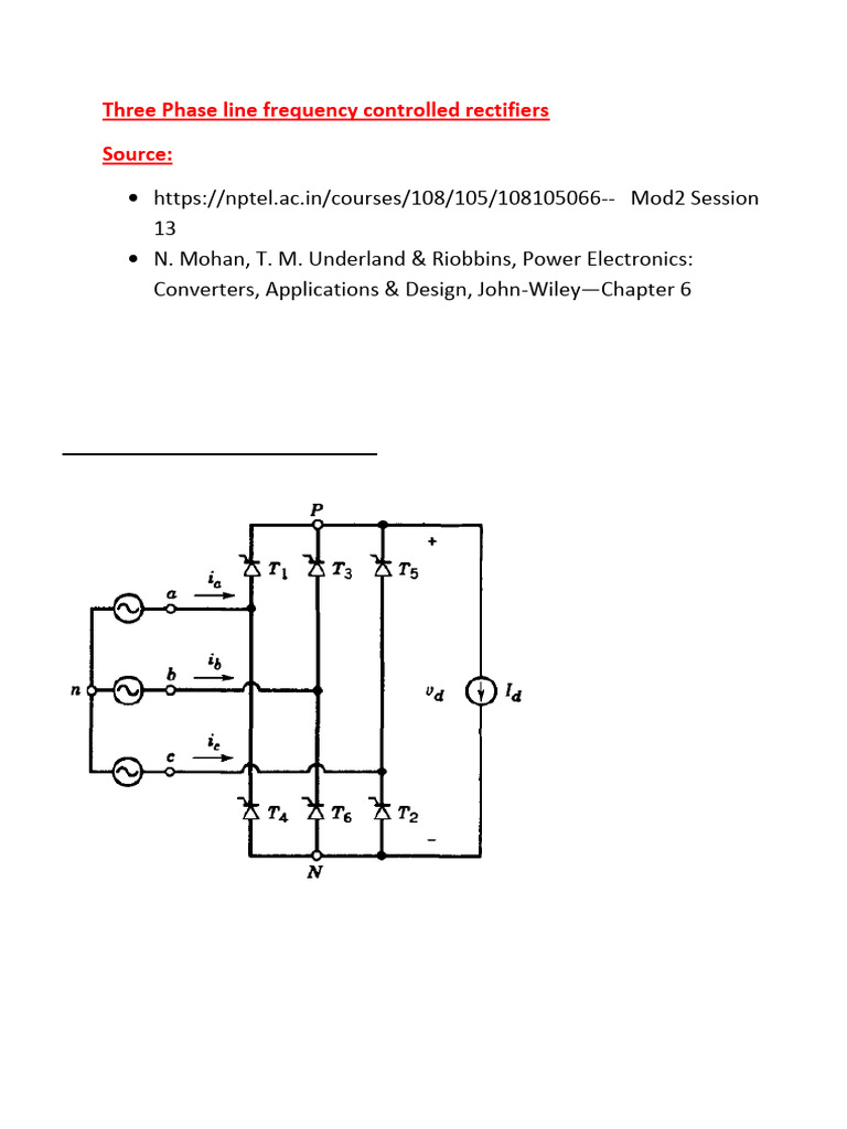 Three Phase Controlled Rectifier | PDF