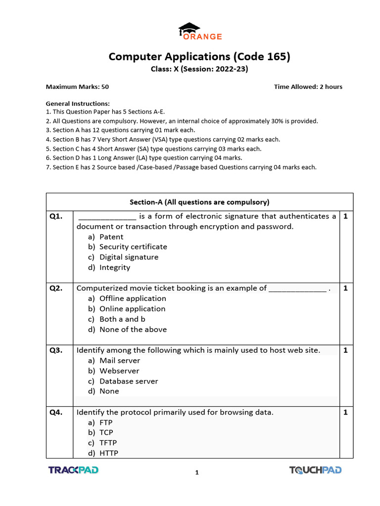 Computer Application (165) Class 10 | PDF | File Transfer Protocol ...