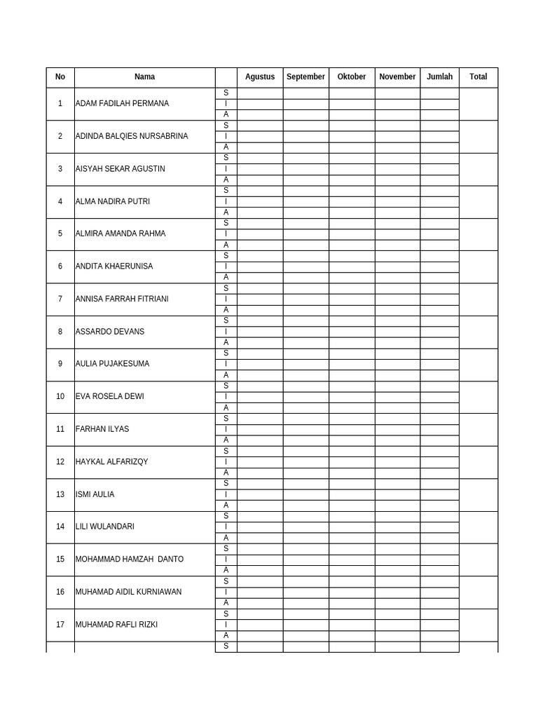 Rekap Absen | PDF