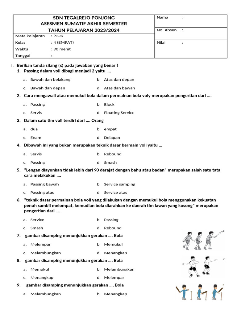 Soal Sas Kelas 4 | PDF