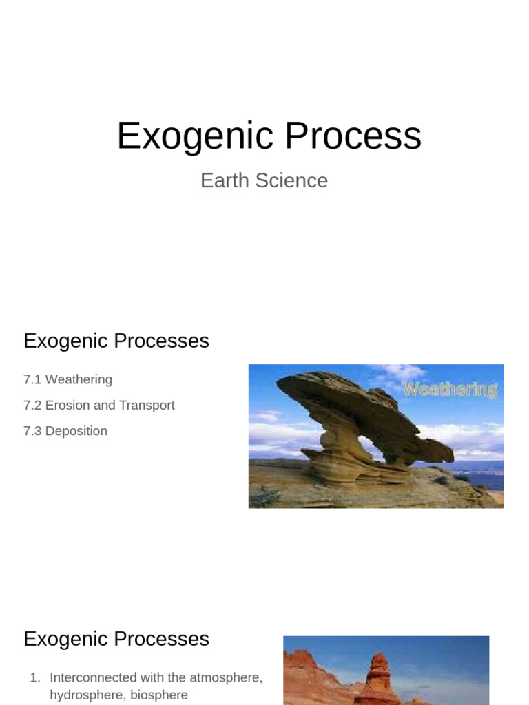 Exogenic Processes: Weathering Explained | PDF | Weathering | Minerals