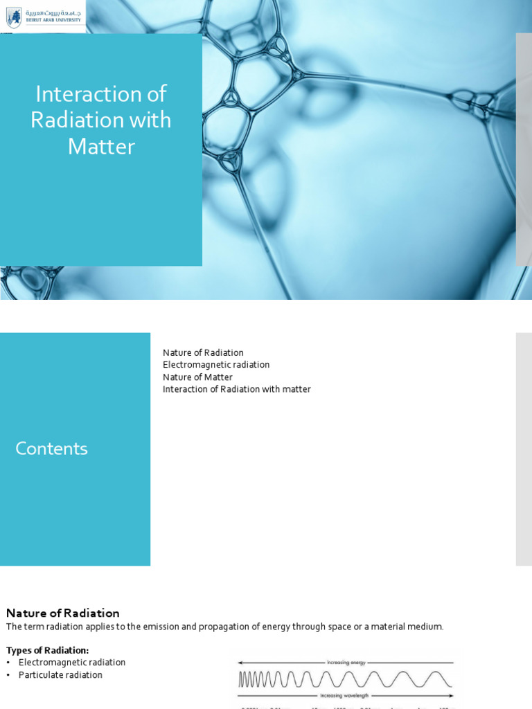 Chapter - 8 - Part-A - Interaction of Radiation With Matter | PDF ...
