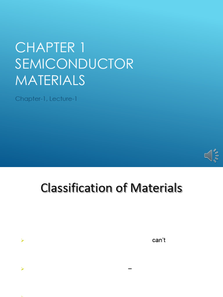 CH 1-Lecture 1 Electronics | PDF | Semiconductors | Doping (Semiconductor)
