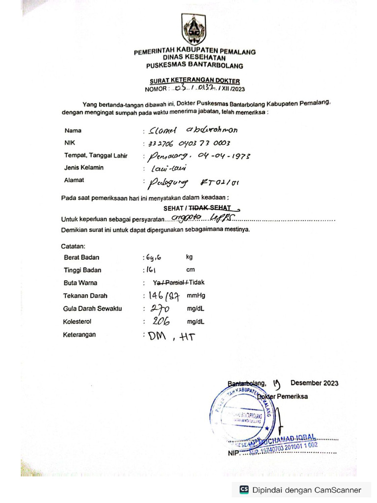 Kesehatan Slamet | PDF