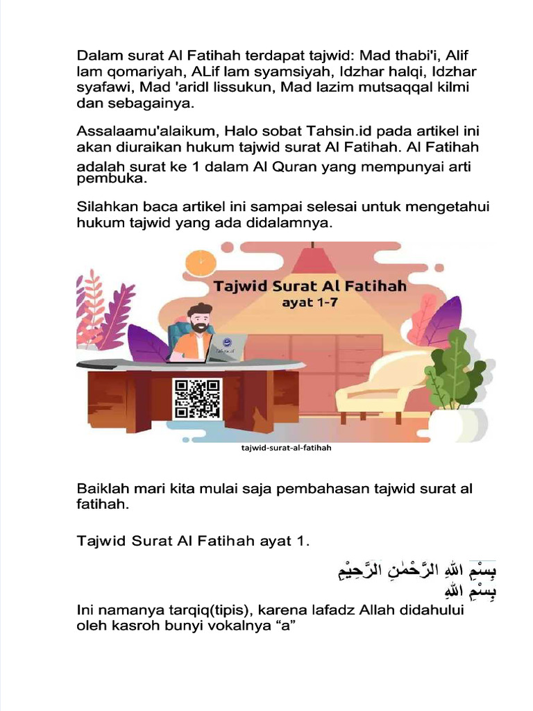 PDF Tajwid Surat Al Fatihah - Compress | PDF