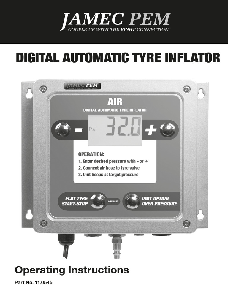 11.0545 Digital Deluxe Automatic Tyre Inflator Jamec Pem | PDF ...