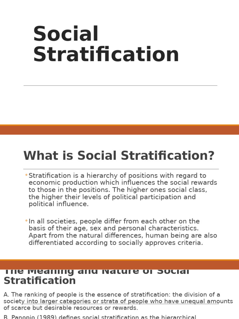 Understanding Social Stratification | PDF | Social Stratification ...