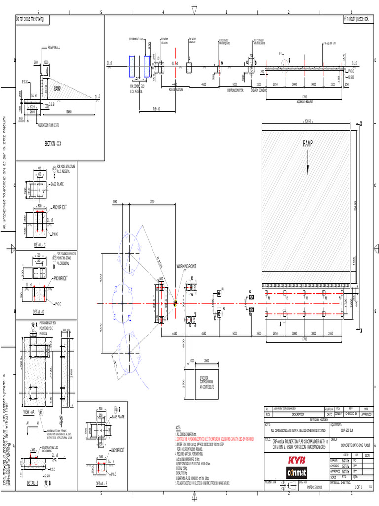 Concrete Batching Plant Foundation Plan | PDF | Structural Engineering ...