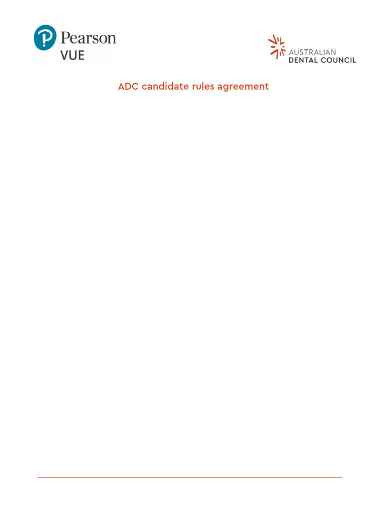 ADC Candidate Rules Agreement For The Written Exam | PDF | Computing