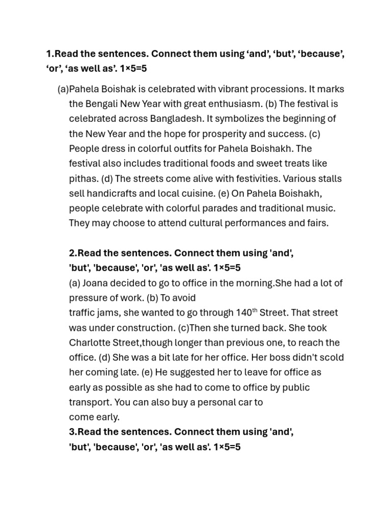 Class Seven Conjunction Exam | PDF