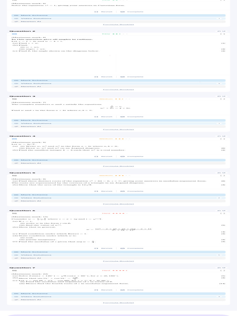 Complex Numbers and Equations Guide | PDF | Complex Number | Equations