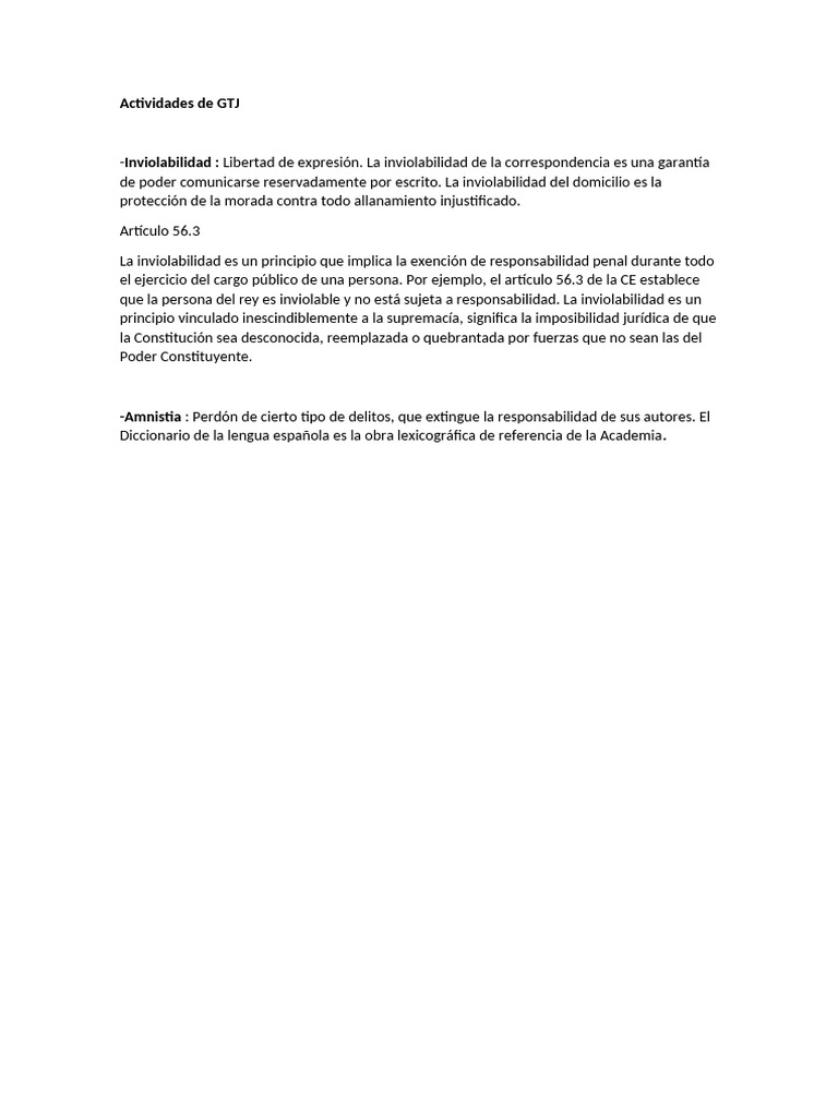 Actividades de GTJ | PDF