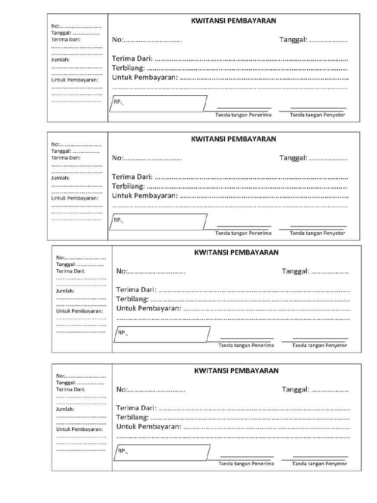 Kwitansi Kosong | PDF