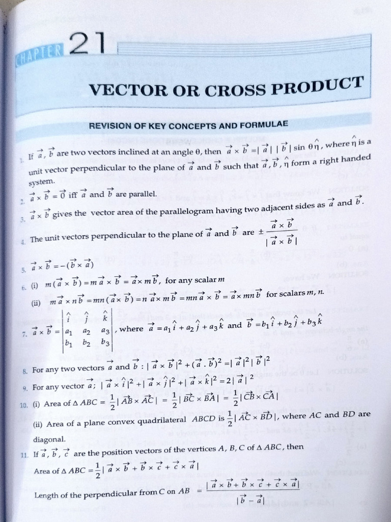 Vector or Cross Product | PDF | Euclidean Geometry | Elementary Geometry