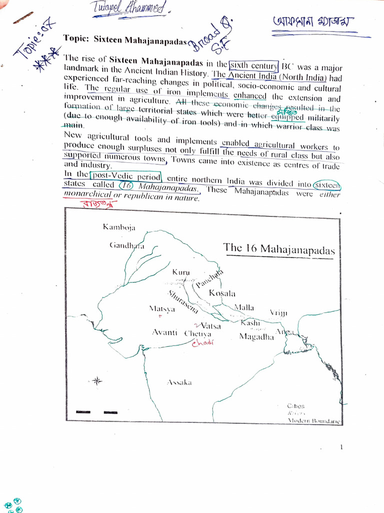 Sixteen Janapadas by Shahid Sir | PDF | Ancient India